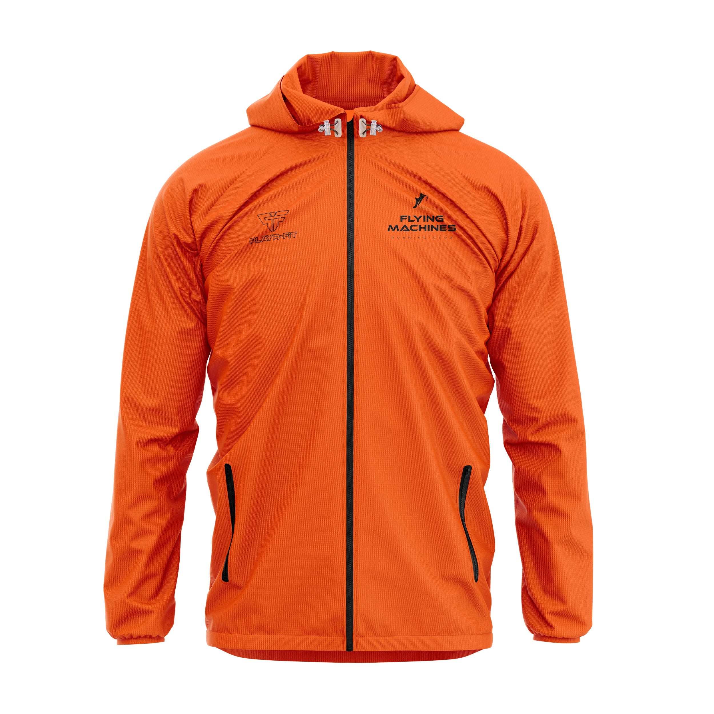 Flying Machines Running Club Sublimated Rain Jacket (Orange) - Kids ...