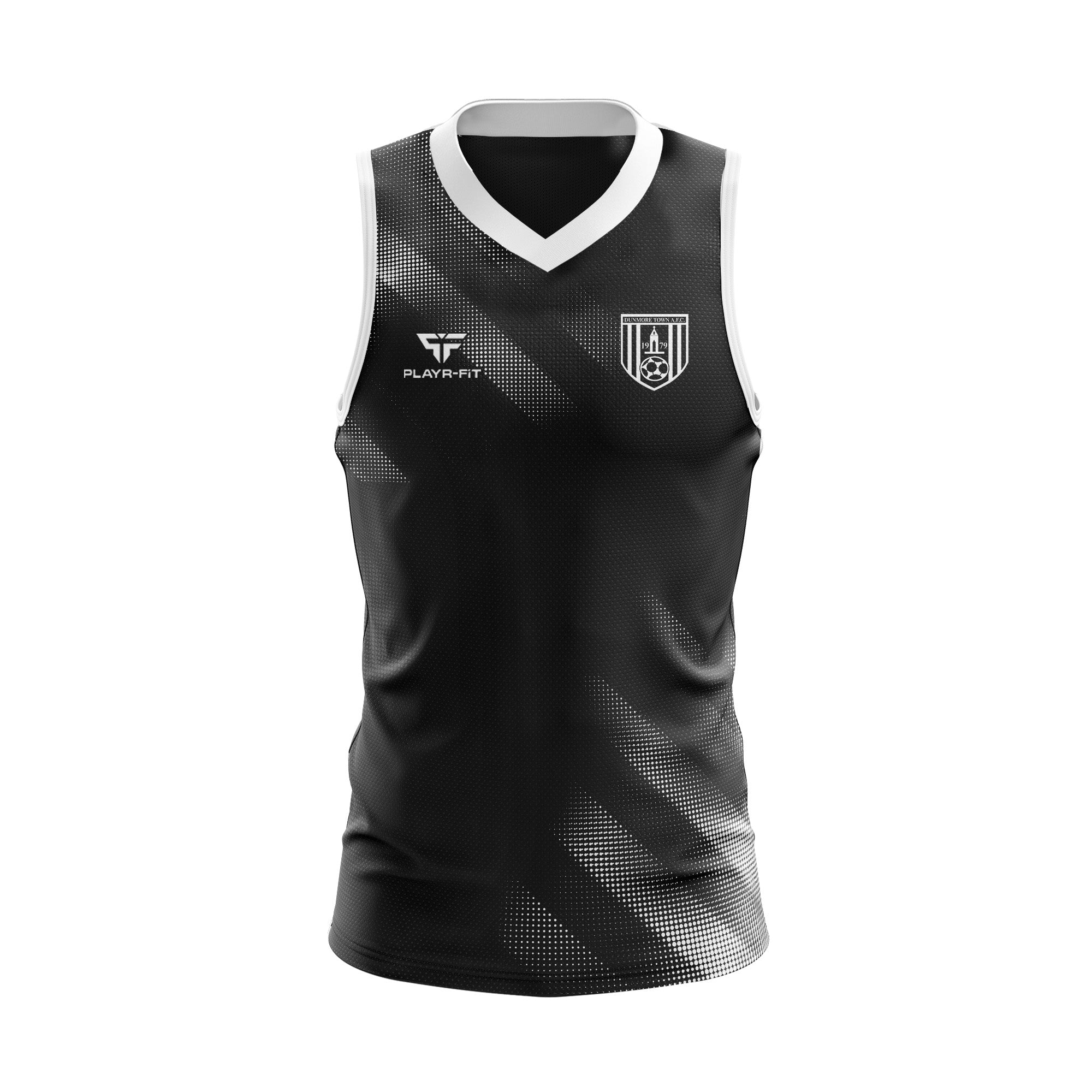Dunmore Town AFC Vest E01 (Black/White) - Kids – PLAYR-FIT Teamwear